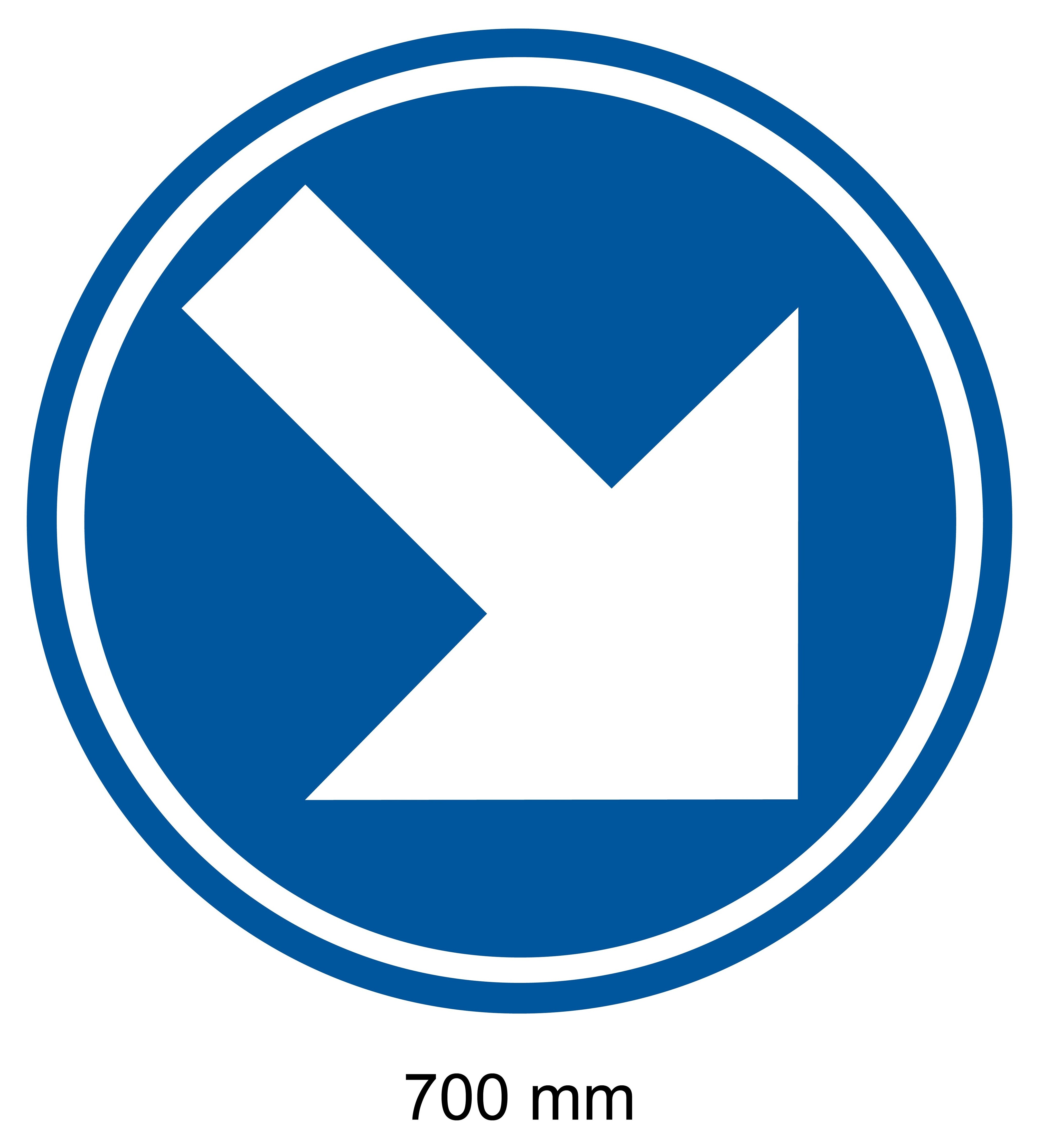 Traffic Sign D1 Class III on magnetic sheet 700mm - 13741 | Arisco